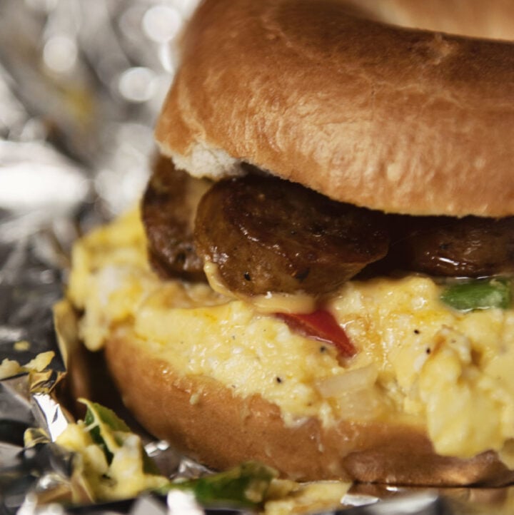 🥯 Sausage Egg & Cheese Bagel Sandwich | GirlCarnivore 🥯 Sausage Egg & Cheese Bagel Sandwich | GirlCarnivore