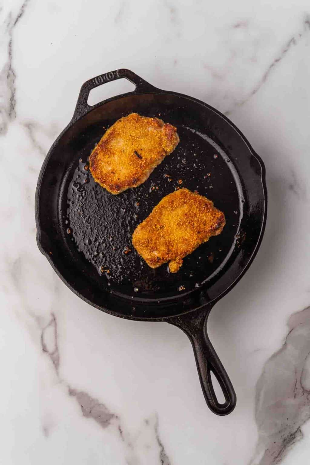 Cornmeal Coated Skillet Pork Chops | Kita Roberts | Girl Carnivore