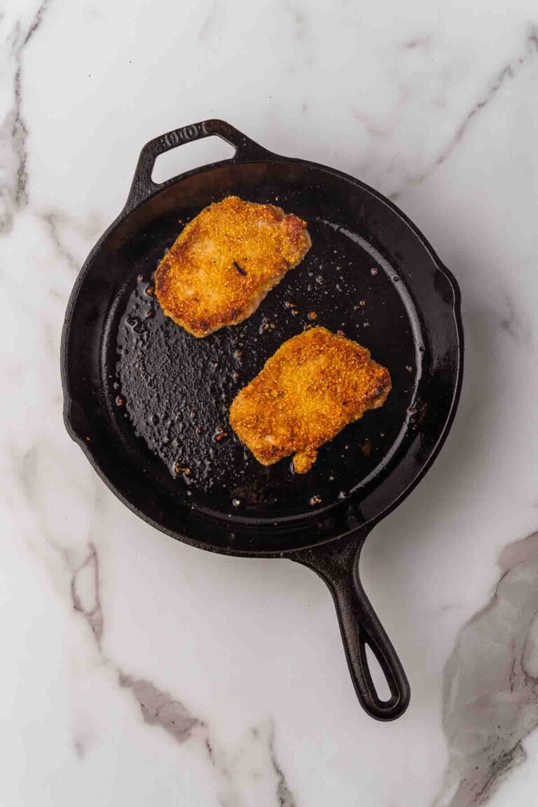 Cornmeal Coated Skillet Pork Chops | Kita Roberts | Girl Carnivore
