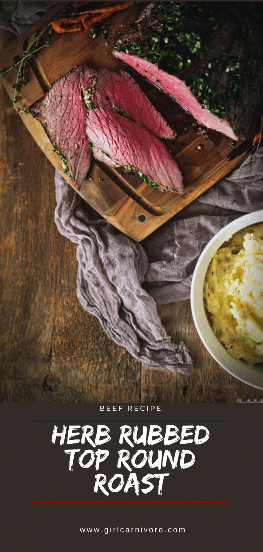 Herb Rubbed Top Round Roast Beef Recipe | Kita Roberts GirlCarnivore