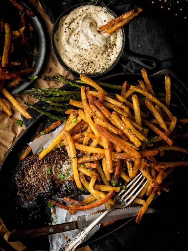 Steak Frites with Rosemary Duck Fat Fries Story - Girl Carnivore