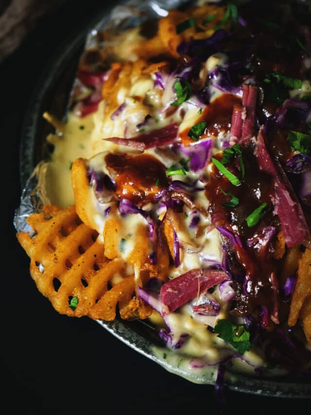 Corned Beef Nachos with Herbed Whiskey Fondue Story - Girl Carnivore