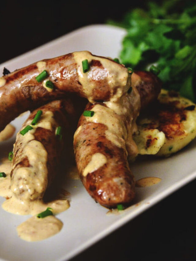 Irish Sausage Plate with Stout Mustard Cream Story - Girl Carnivore