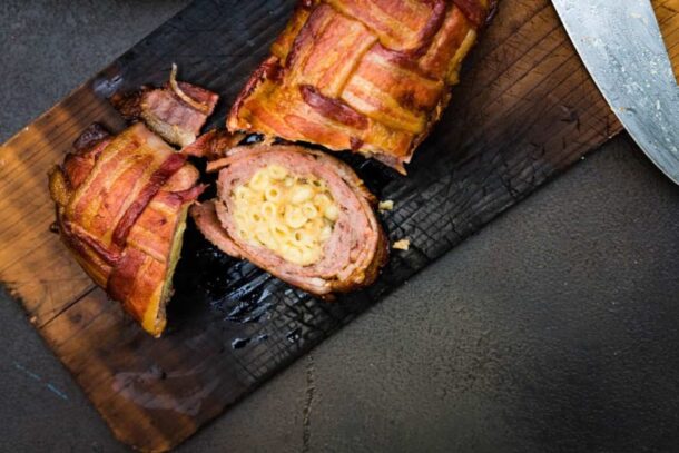 Smoked Bacon Wrapped BBQ Fatty Recipe | GirlCarnivore.com