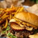 Autumn Burger with Roasted Squash Aioli and Apple Chips Recipe