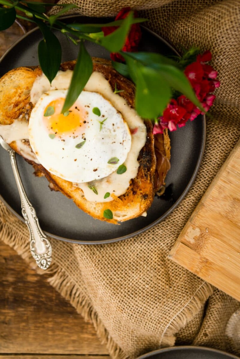 Easy Croque Madame Recipe | Ham & Cheese w/ Egg | GirlCarnivore.com