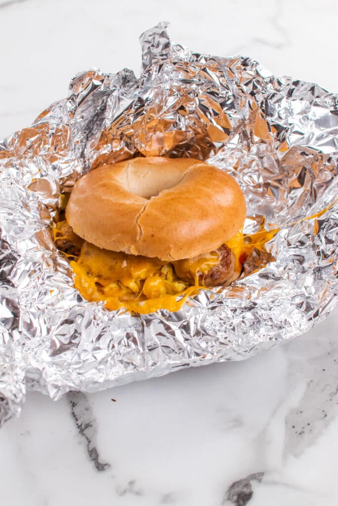 🥯 Sausage Egg & Cheese Bagel Sandwich | GirlCarnivore