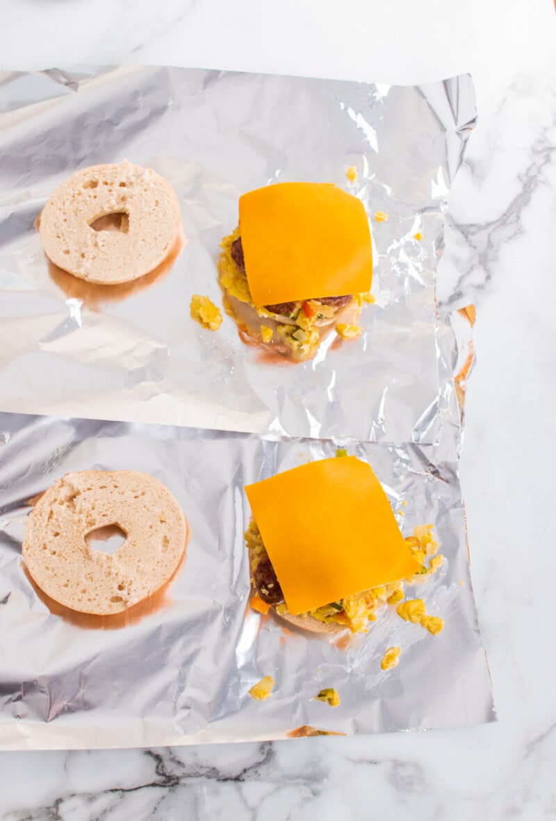 🥯 Sausage Egg & Cheese Bagel Sandwich | GirlCarnivore