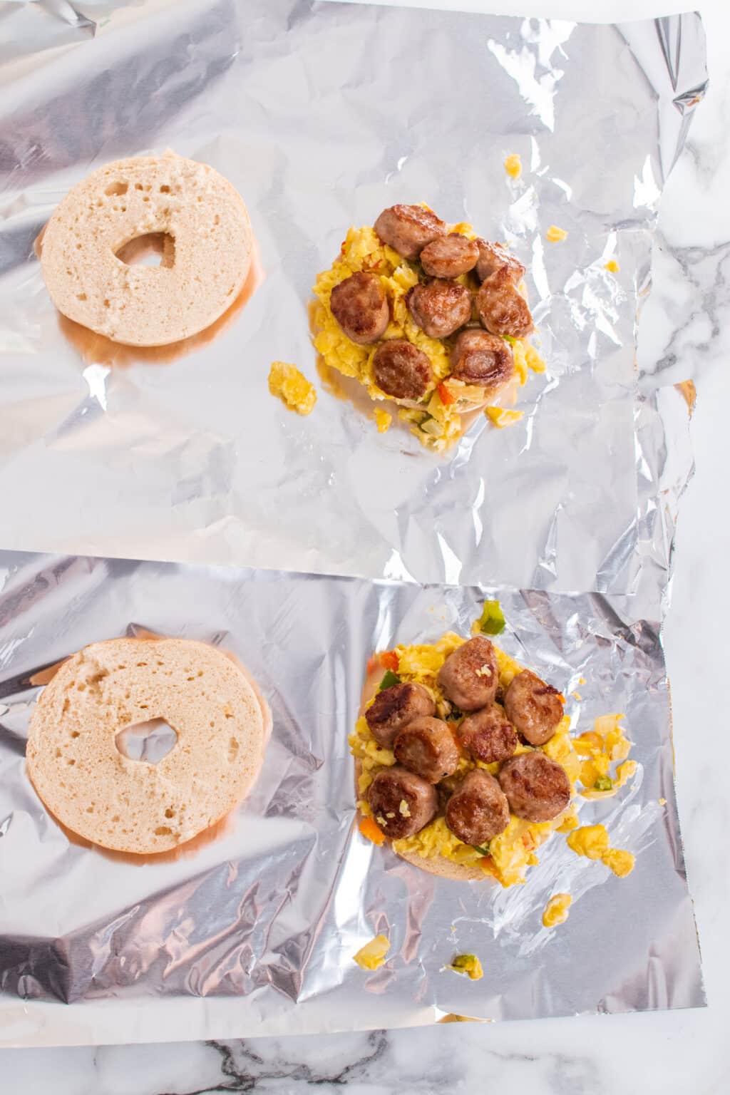 🥯 Sausage Egg & Cheese Bagel Sandwich | GirlCarnivore