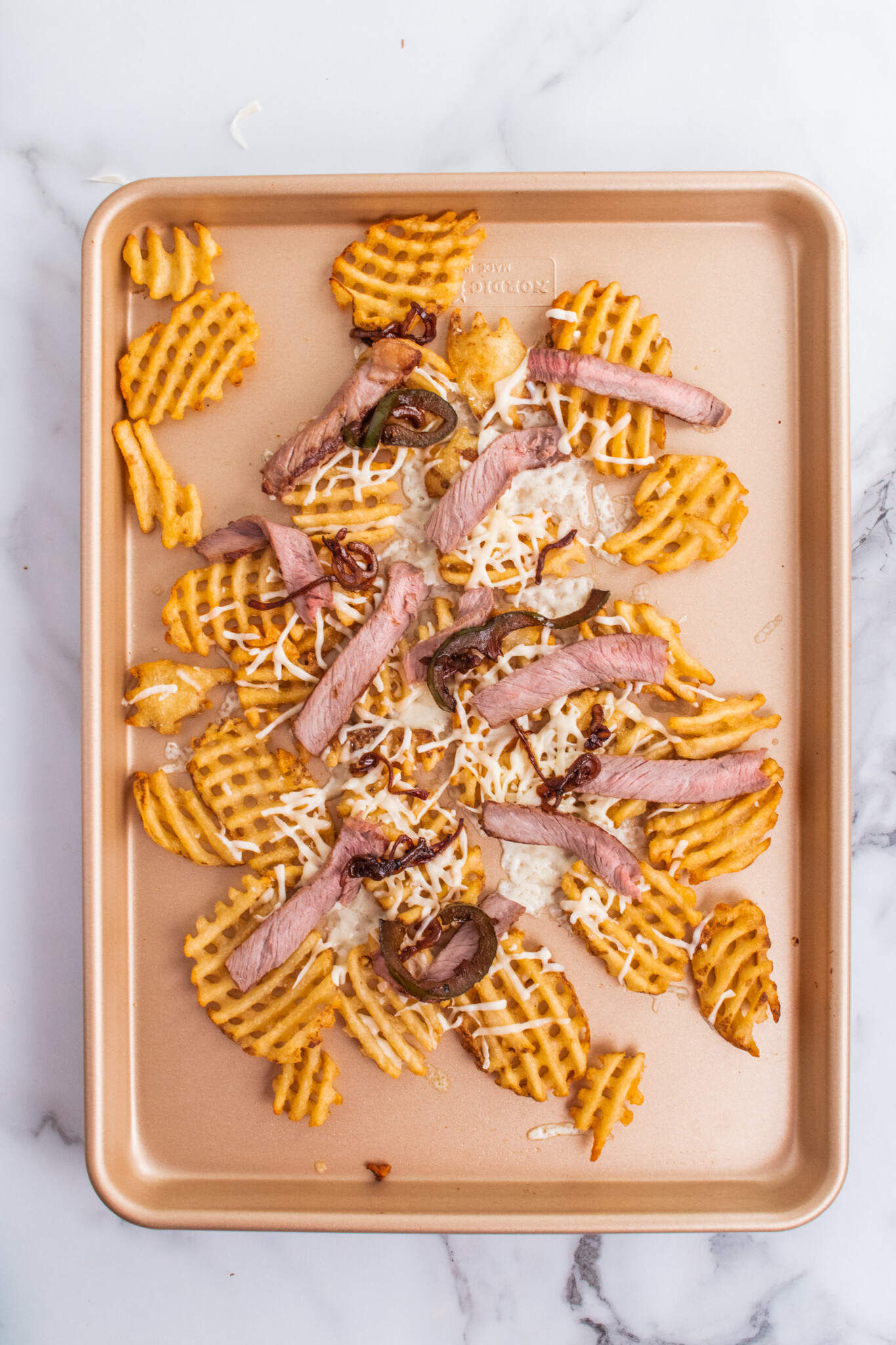 Philly Cheesesteak Fries | Easy Recipe | GirlCarnivore.com