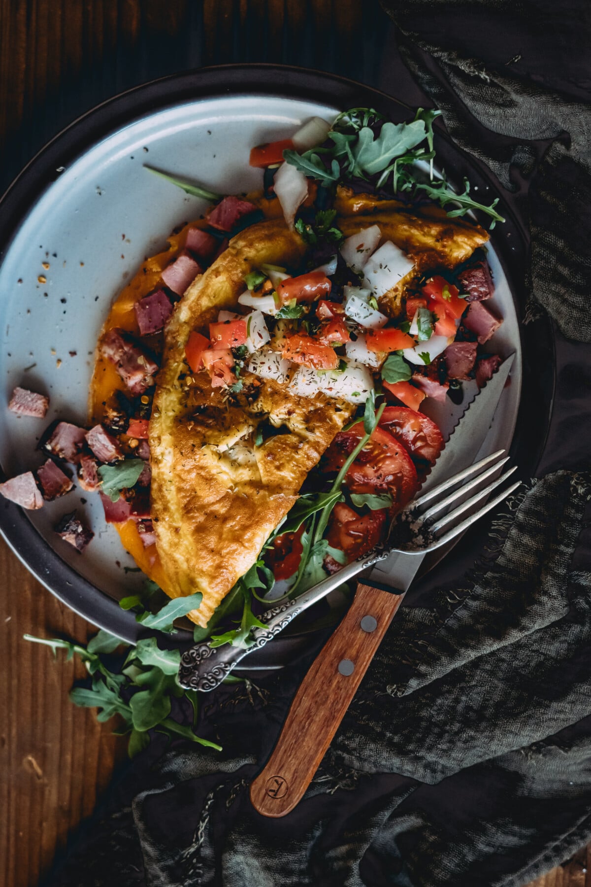 Diner-Style Ham and Cheese Omelette - Girl Carnivore