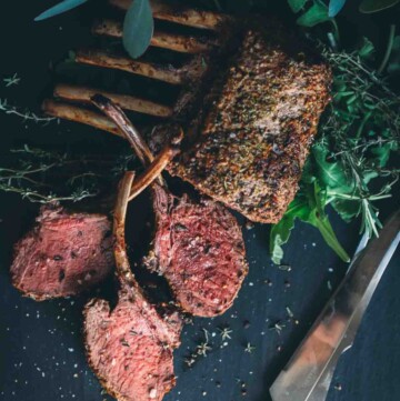 Herb Crusted Roasted Rack of Venison - Girl Carnivore