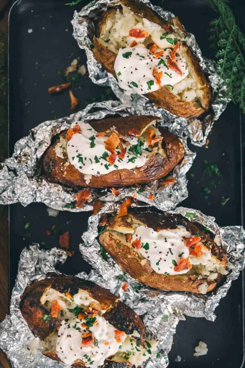 Campfire Baked Potatoes - Girl Carnivore