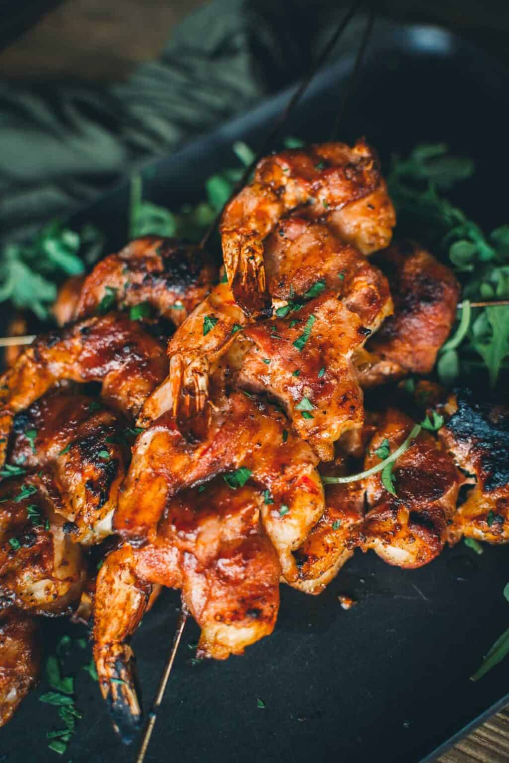 Grilled Bacon-Wrapped Shrimp - Girl Carnivore