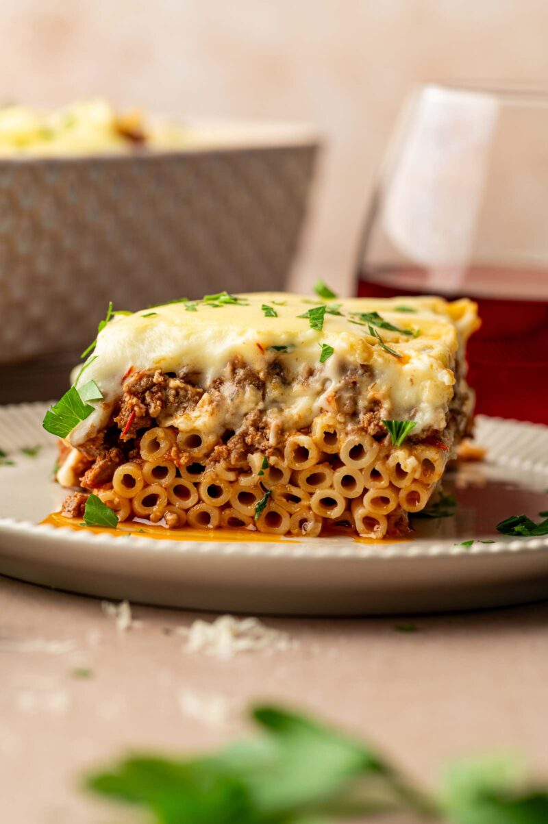 Pastitsio (Greek Baked Pasta With Lamb & Béchamel) - Girl Carnivore