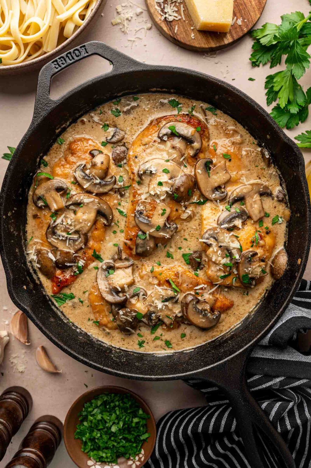 Chicken Marsala (Pan-Seared Cutlets with Mushroom Marsala Sauce)