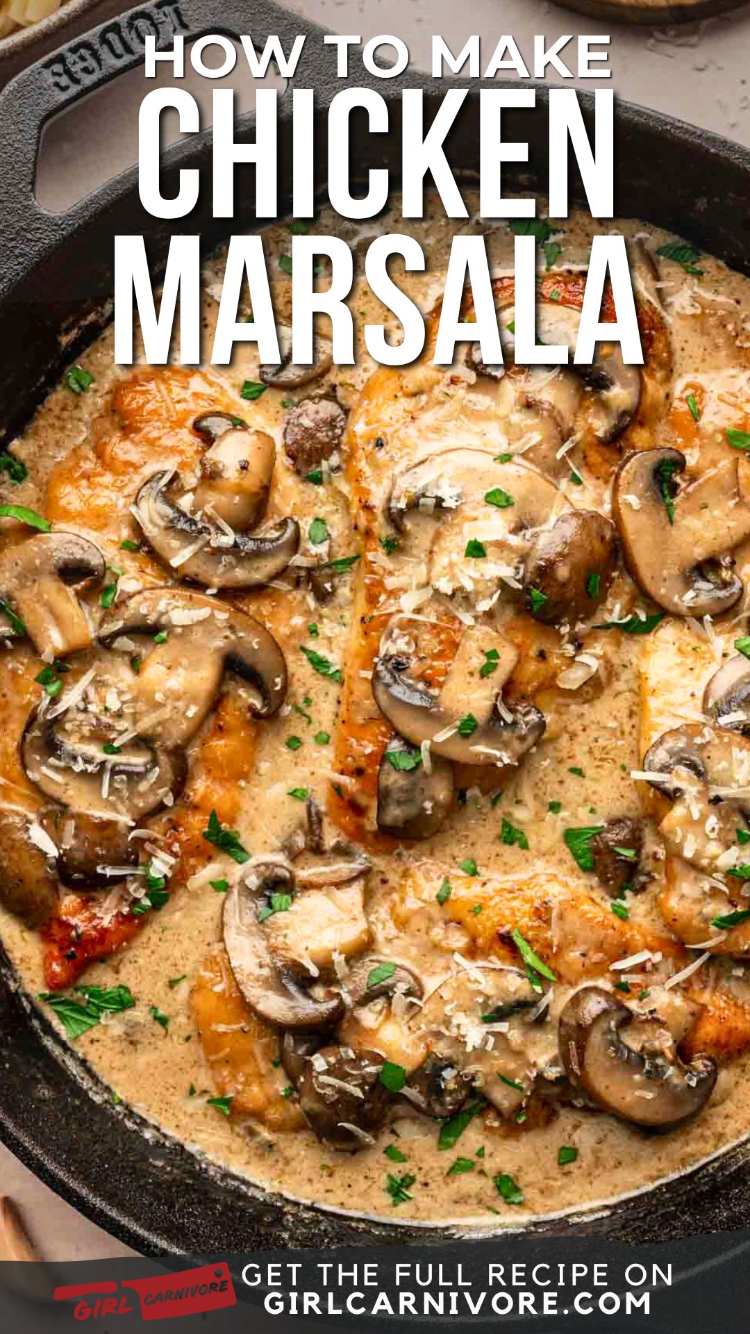 Chicken Marsala (Pan-Seared Cutlets with Mushroom Marsala Sauce)